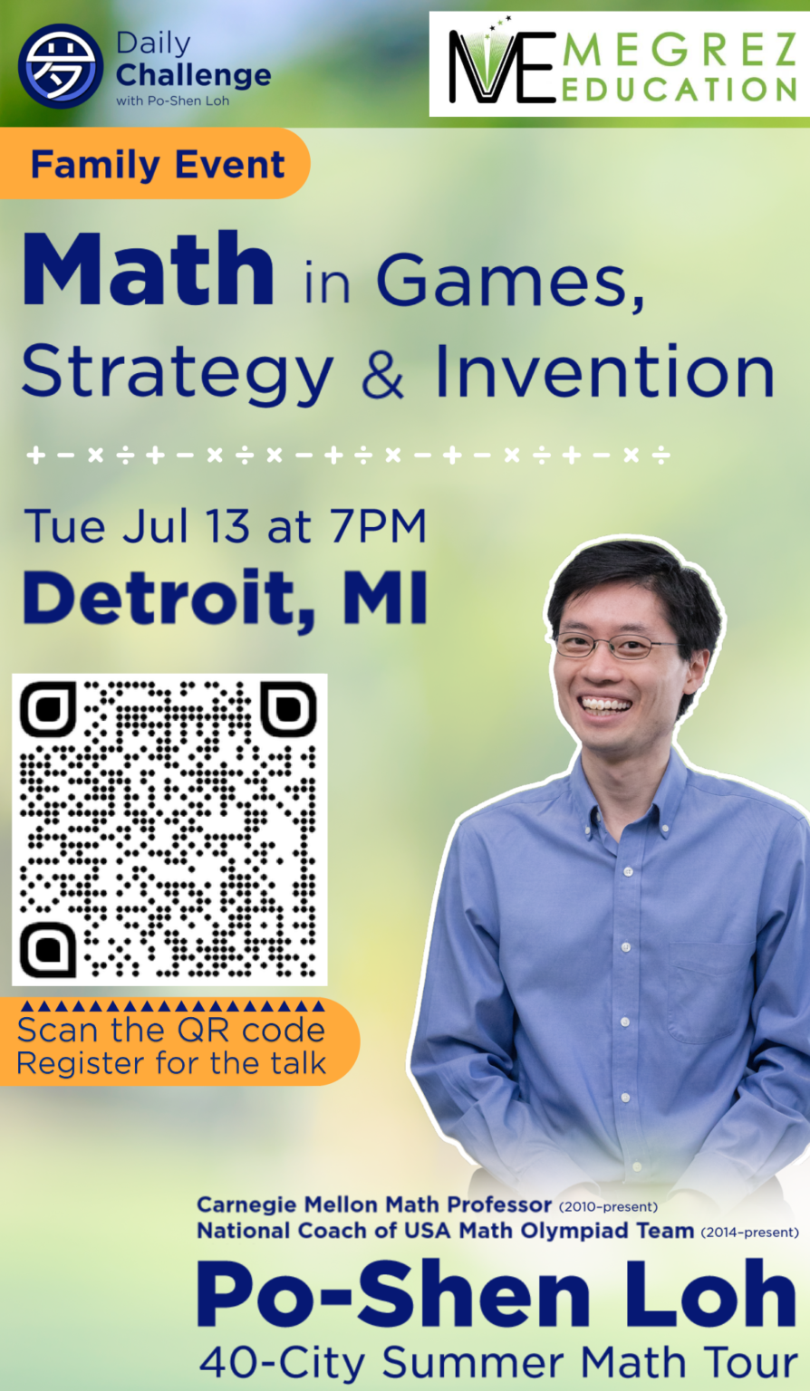 Public Event Hosted by Megrez and Daily Challenge: Dr. Po-Shen Loh ...